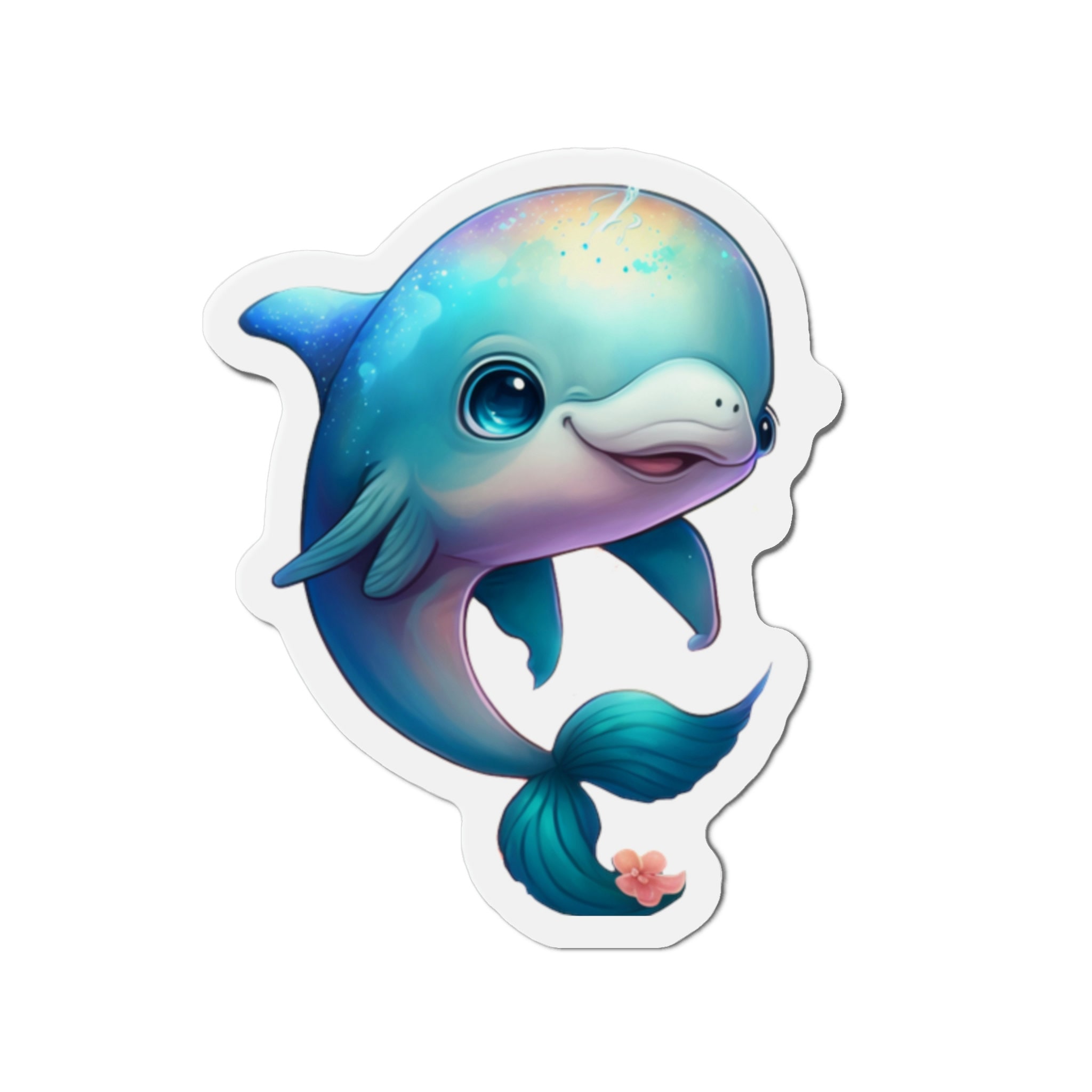 Kawaii Dolphin Magnet Watercolor Dolphin Magnet Whimsical Dolphin ...