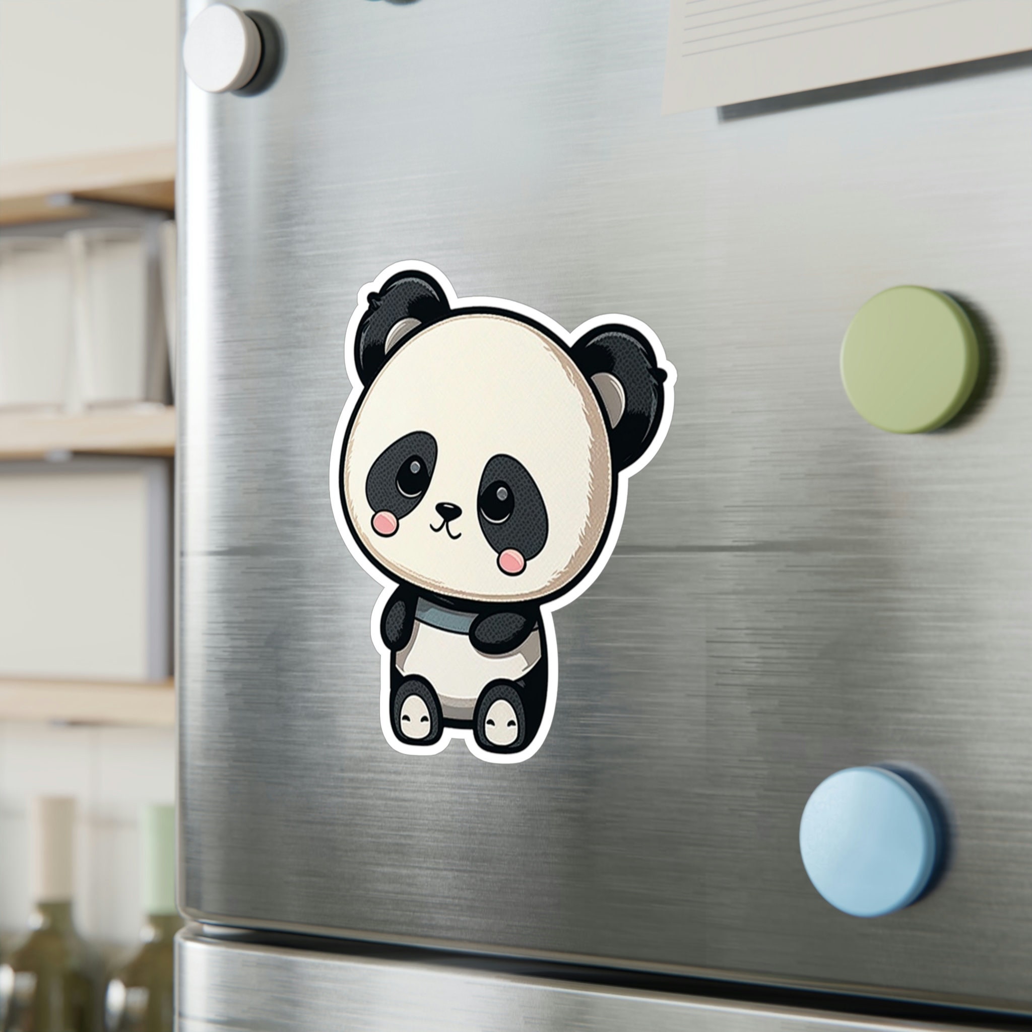 Kawaii Panda Sticker watercolor Panda Sticker Whimsical Panda Sticker ...