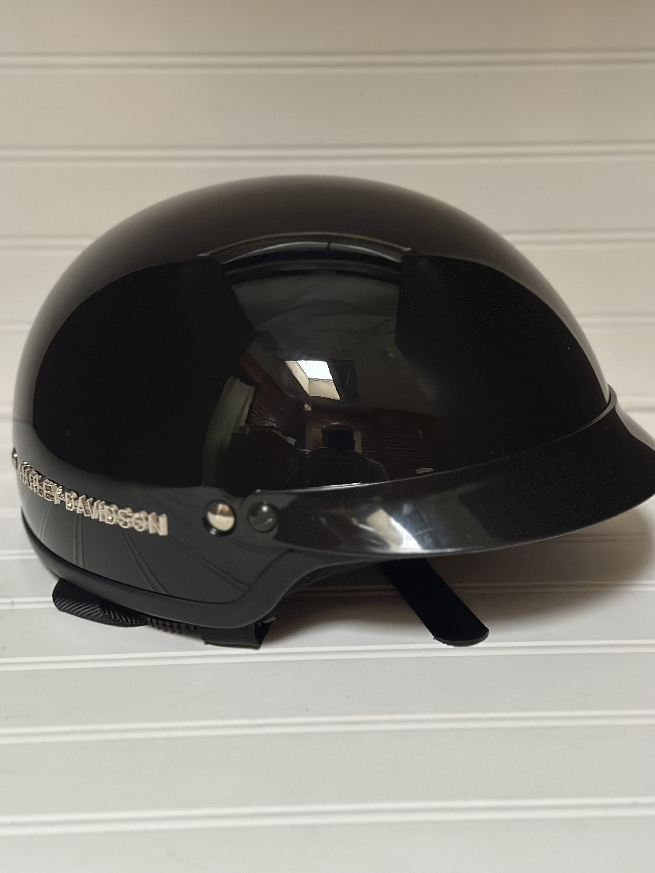 Harley Davidson Half Helmet Basic Rider II Gloss Black DOT Small A5047 ...