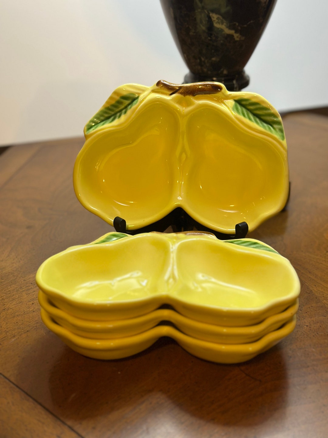 Vintage Belmar California Pottery USA 320 Yellow Pear & Leaf Serving ...
