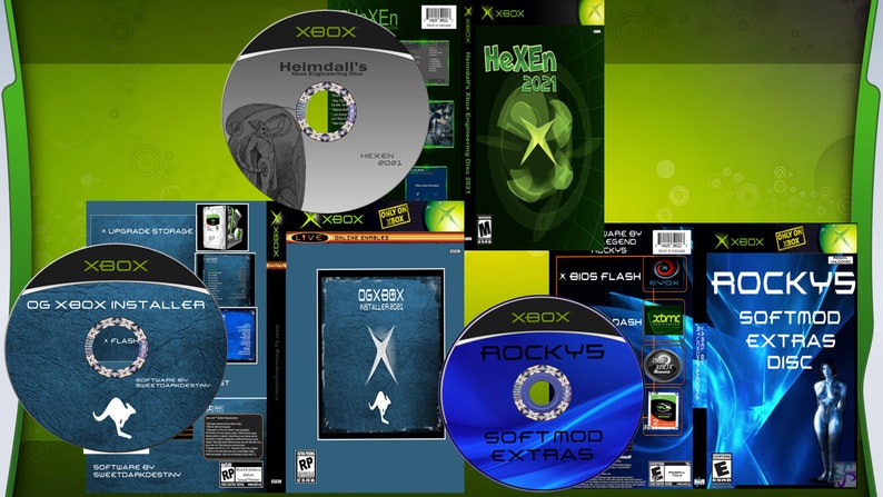 OG Xbox Installer, Rocky5 Extras, Hexen Hex3n, Slayers 2.7 DVD PACK ...