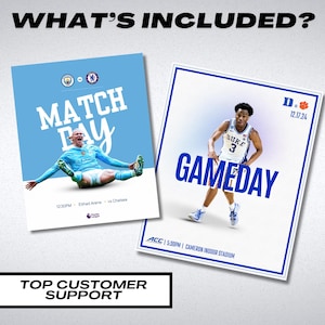 Game Day Canva Templates Sports Social Meida Graphic Customizable Match ...