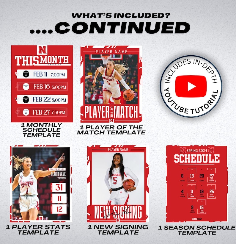Basketball Sports Social Media Templates Canva Sports Basketball Team ...