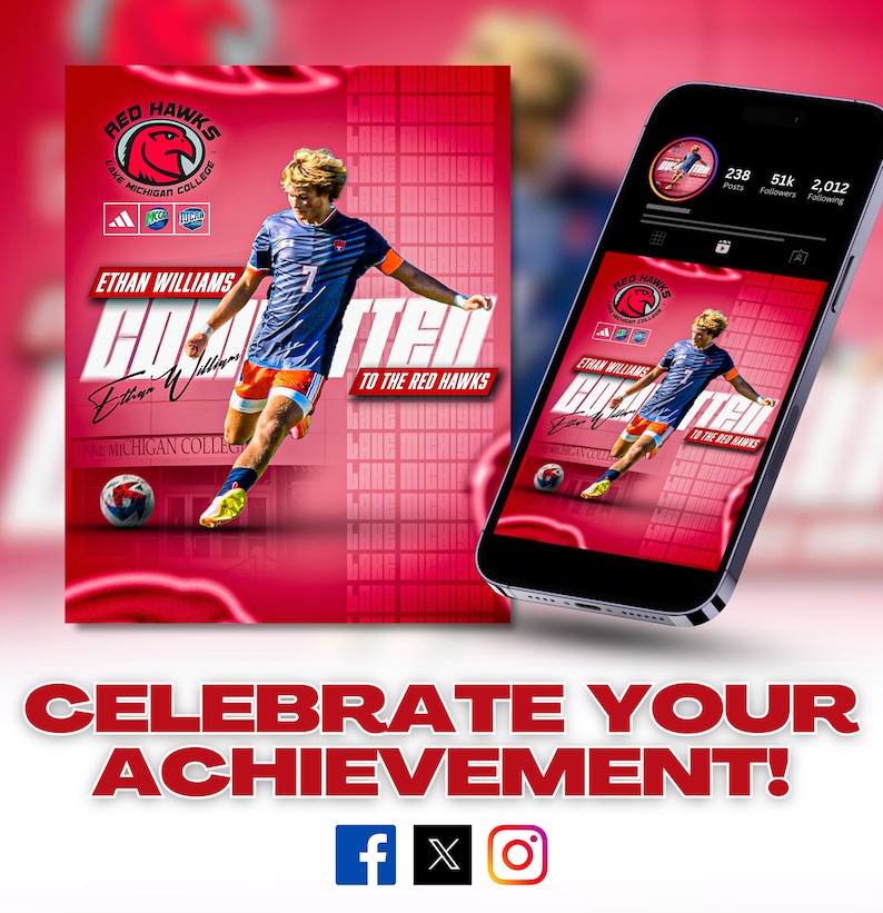 Custom College Commitment Graphics College Committed Social Media ...