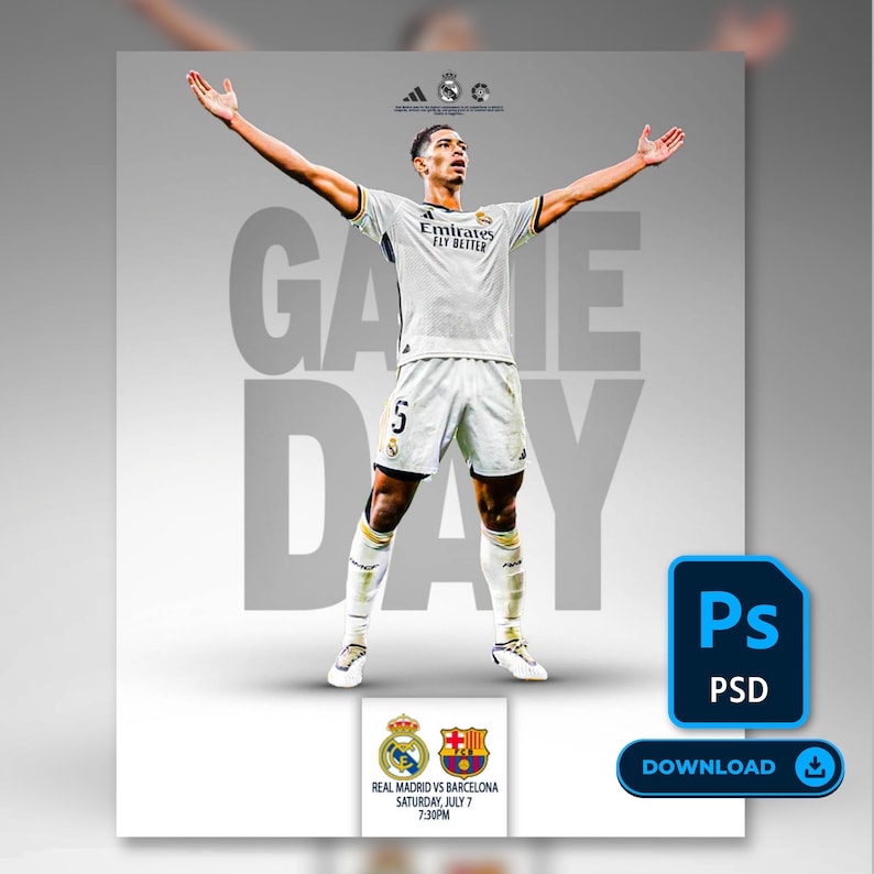 Game Day Social Media PSD Template Soccer Gameday Photoshop ...