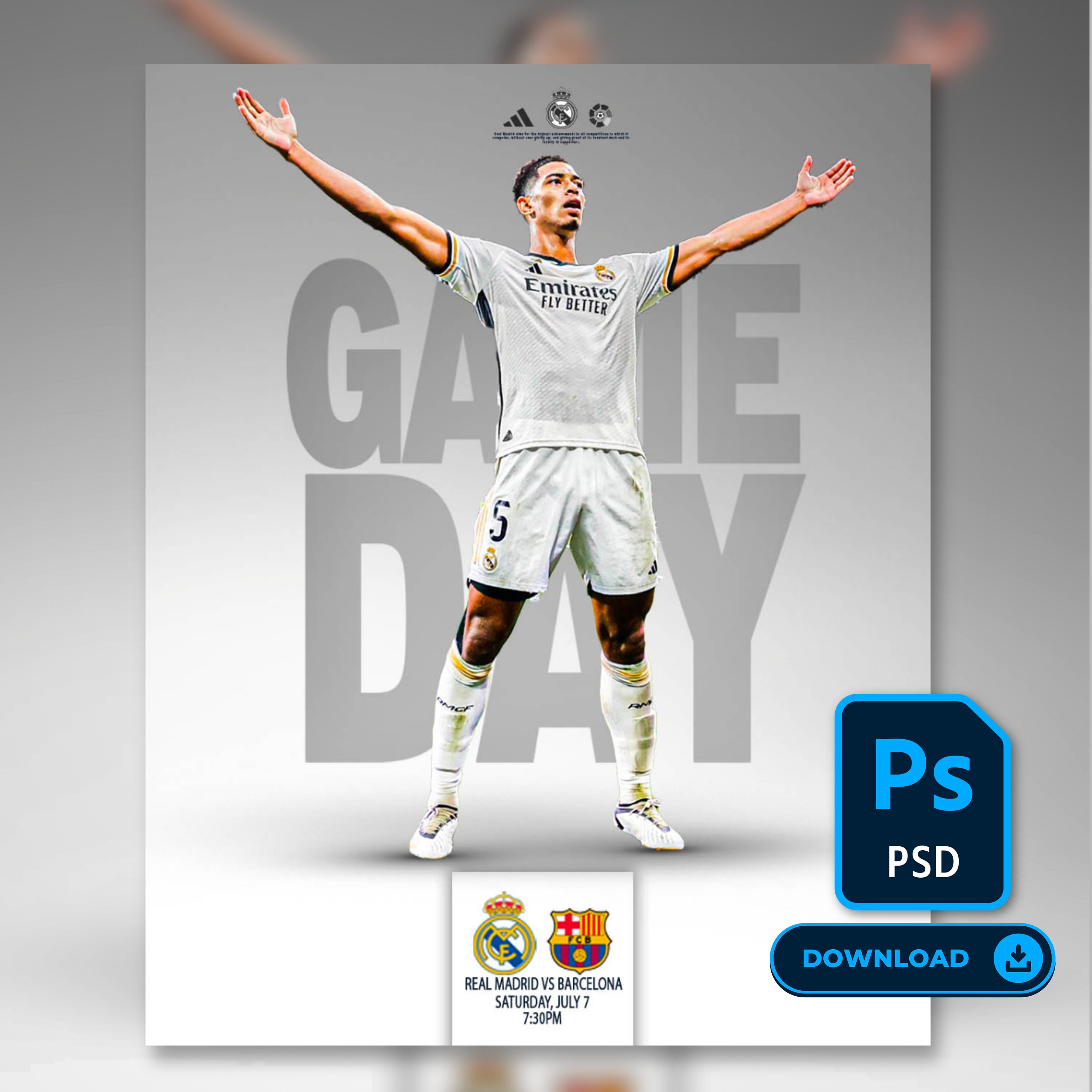 Game Day Social Media PSD Template Soccer Gameday Photoshop ...