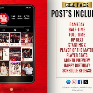 Sports Team Social Media Template High School Athletics Media ...