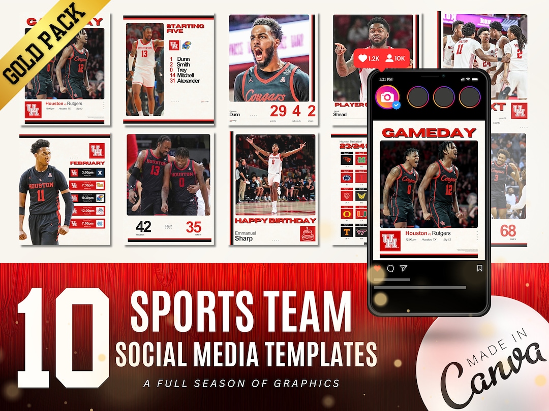 Sports Team Social Media Template High School Athletics Media ...