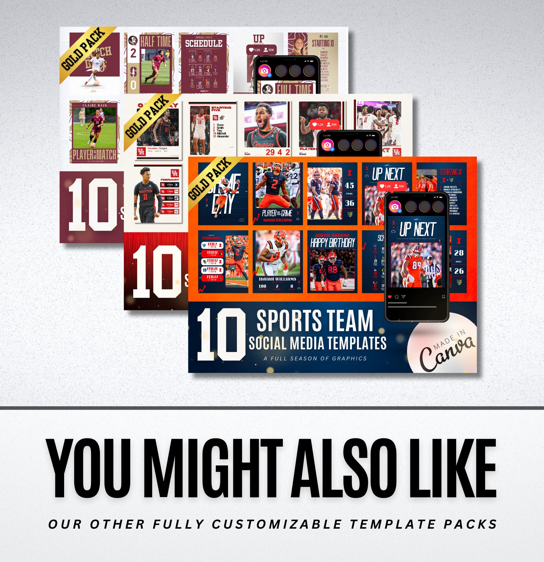 Volleyball Sports Social Media Templates Canva Sports Volleyball Team ...