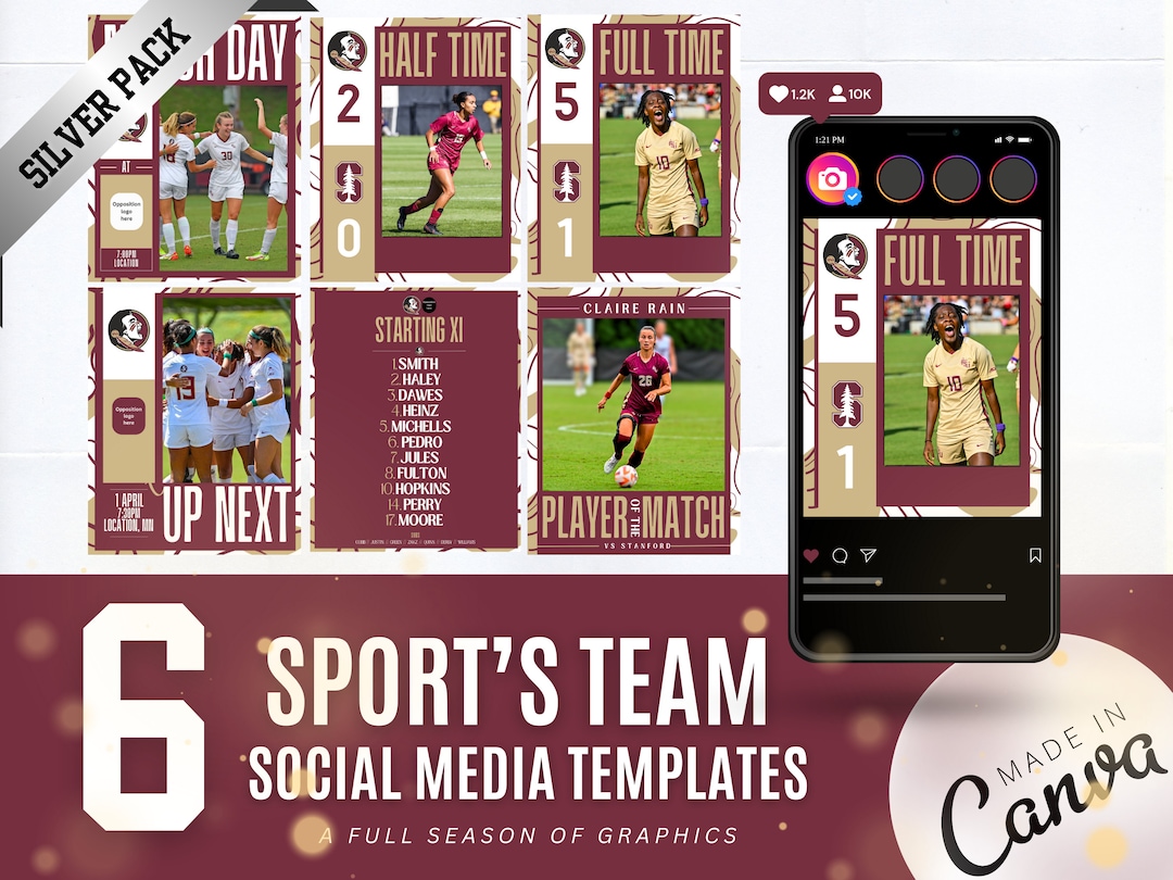 Sports Team Social Media Template High School Athletics Media ...