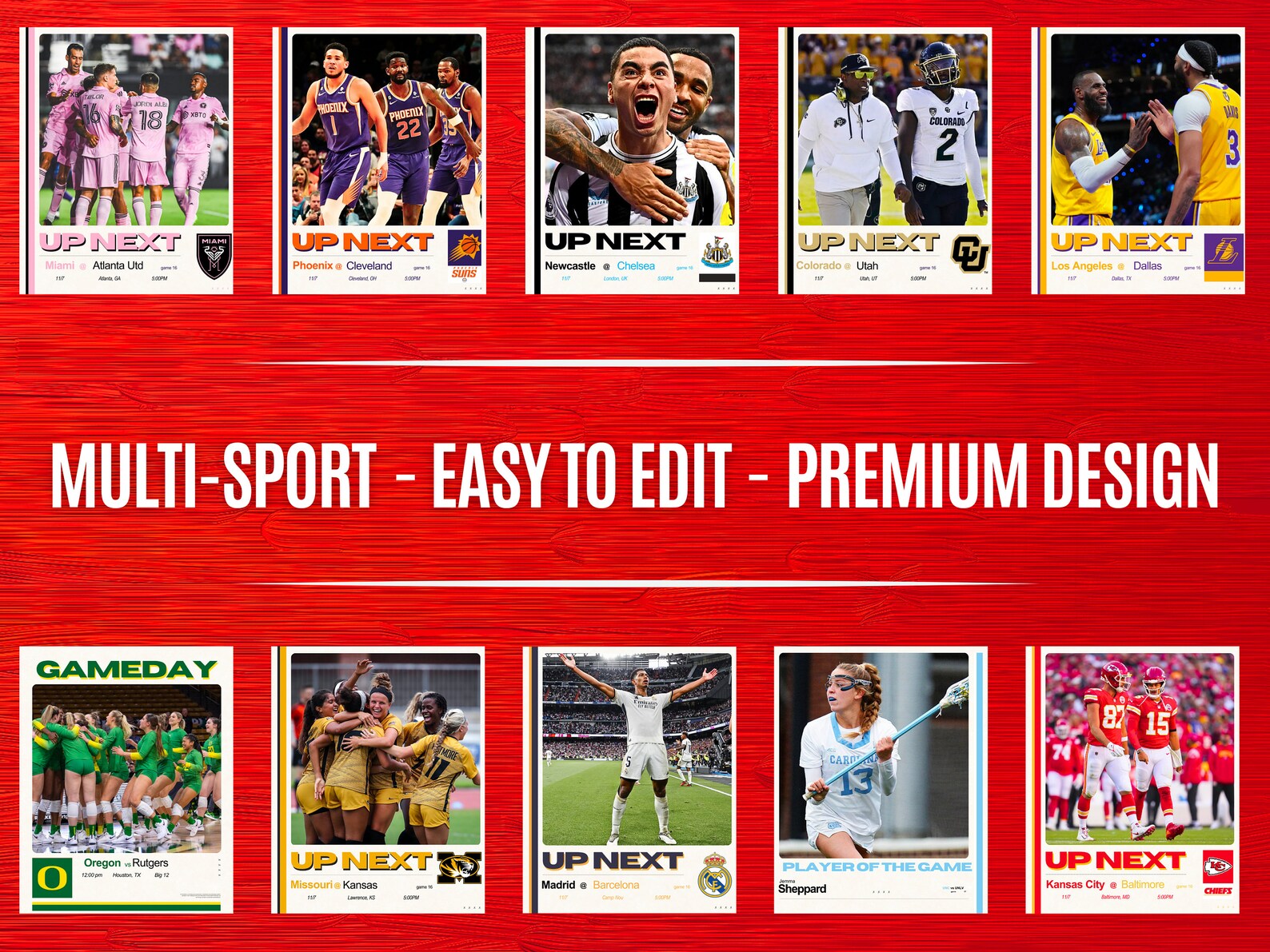 Sports Team Social Media Template High School Athletics Media ...