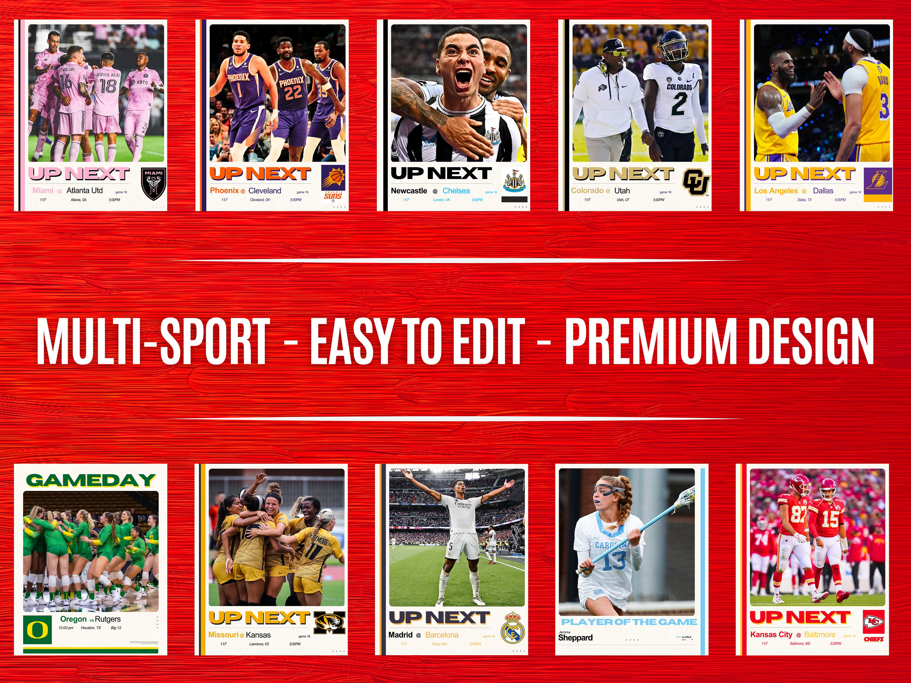 Sports Team Social Media Template High School Athletics Media ...