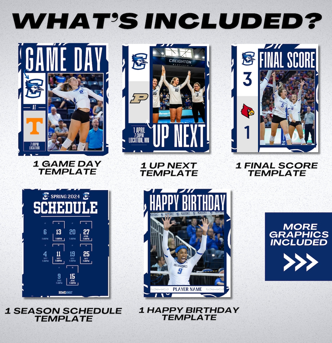 Volleyball Sports Social Media Templates Canva Sports Volleyball Team ...