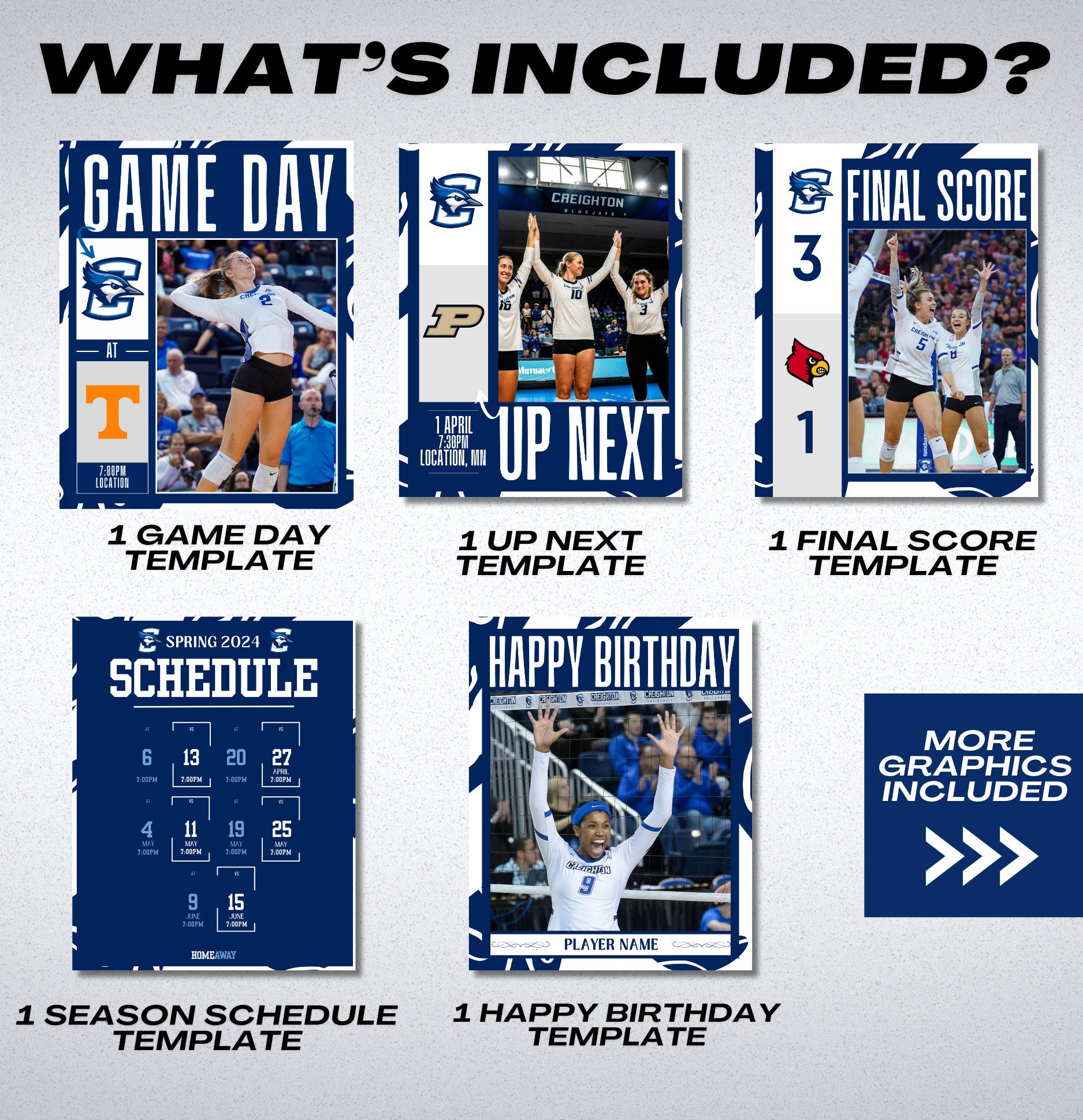 Volleyball Sports Social Media Templates Canva Sports Volleyball Team ...