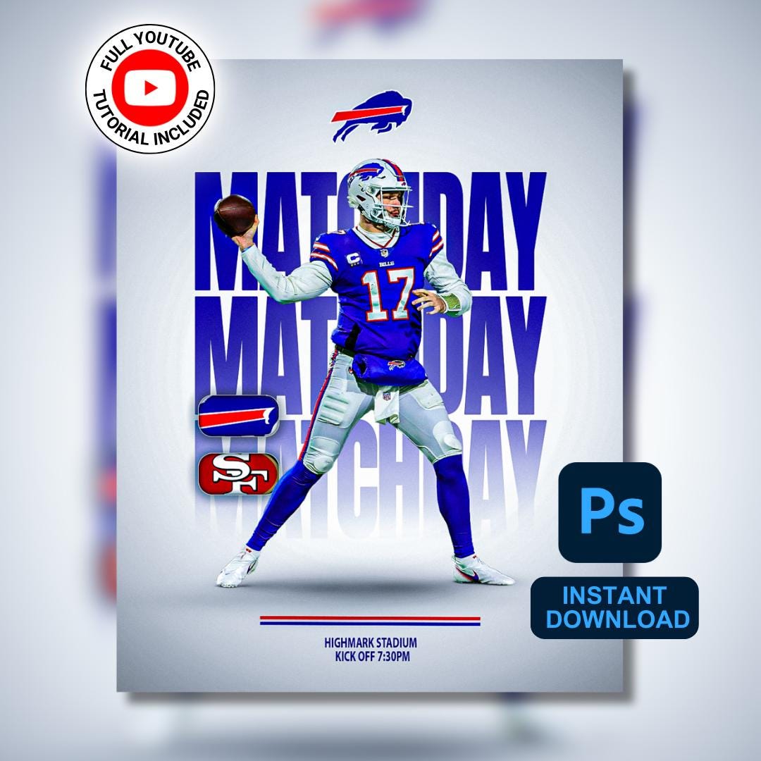 Game Day Photoshop Graphic Social Media Sports Template Customizable ...