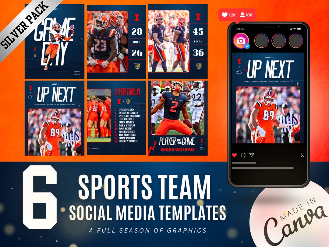 Sports Team Social Media Template High School Athletics Media ...