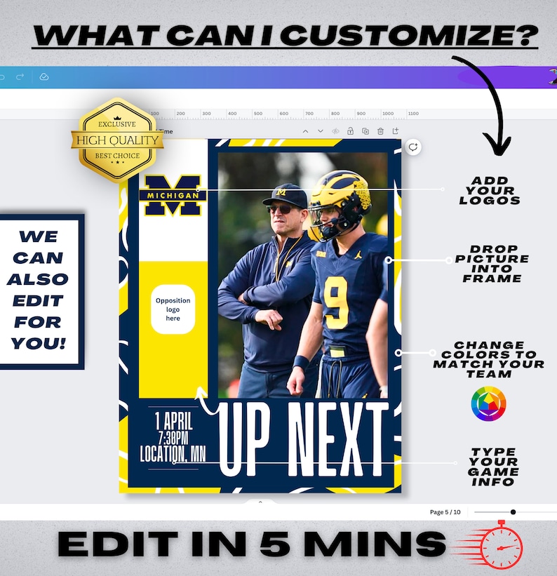 Football Canva Template Pack Social Media Graphics Bundle Instagram ...