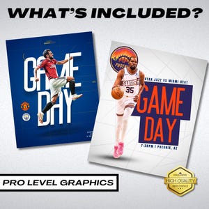 Game Day Canva Templates Sports Social Meida Graphic Customizable Match ...