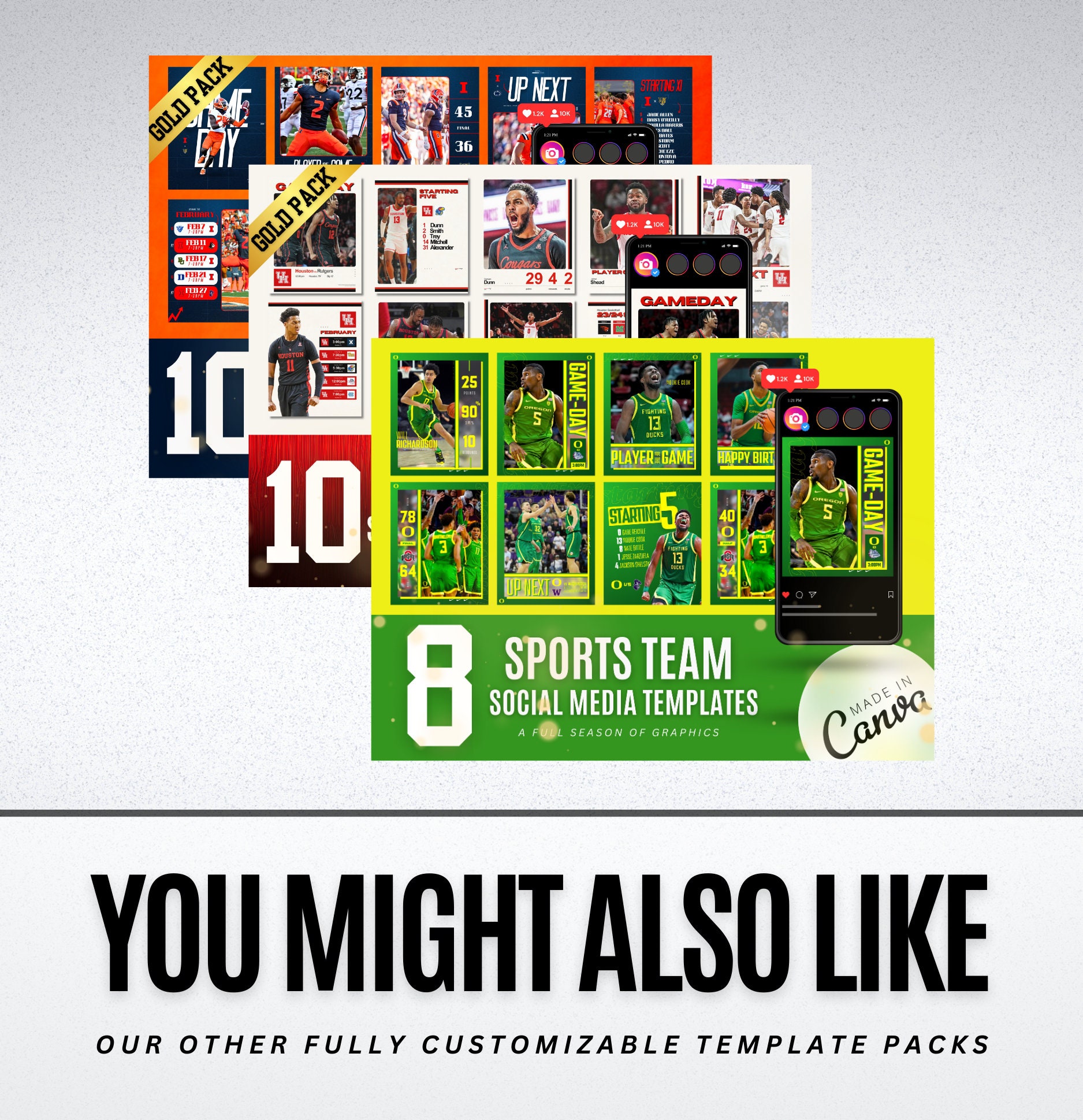 Baseball Sports Social Media Templates Canva Sports Baseball Team ...