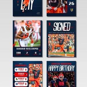 Football Social Media Template Canva Customizable Sports Graphics ...