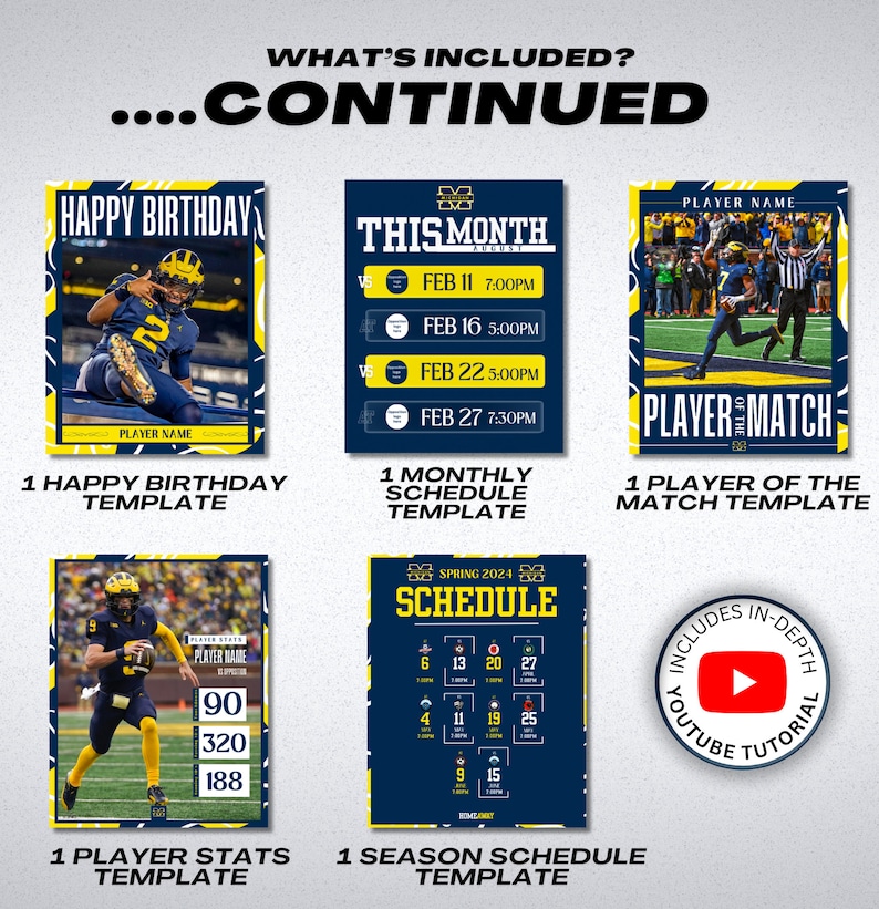 Football Canva Template Pack Social Media Graphics Bundle Instagram ...