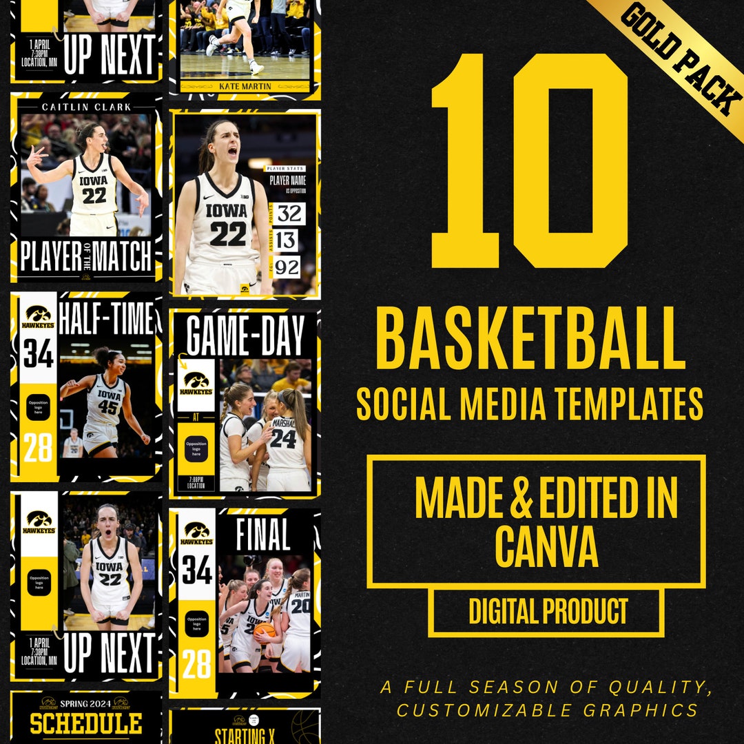 Basketball Team Social Media Canva Template Instagram Sports Team ...