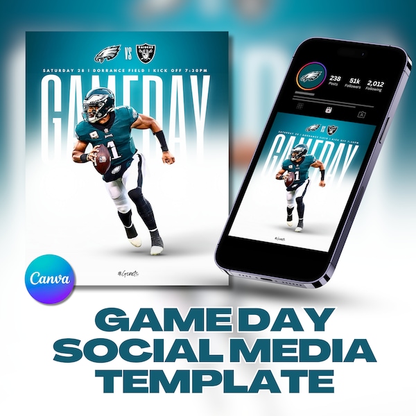 Game Day Graphic Template - Etsy
