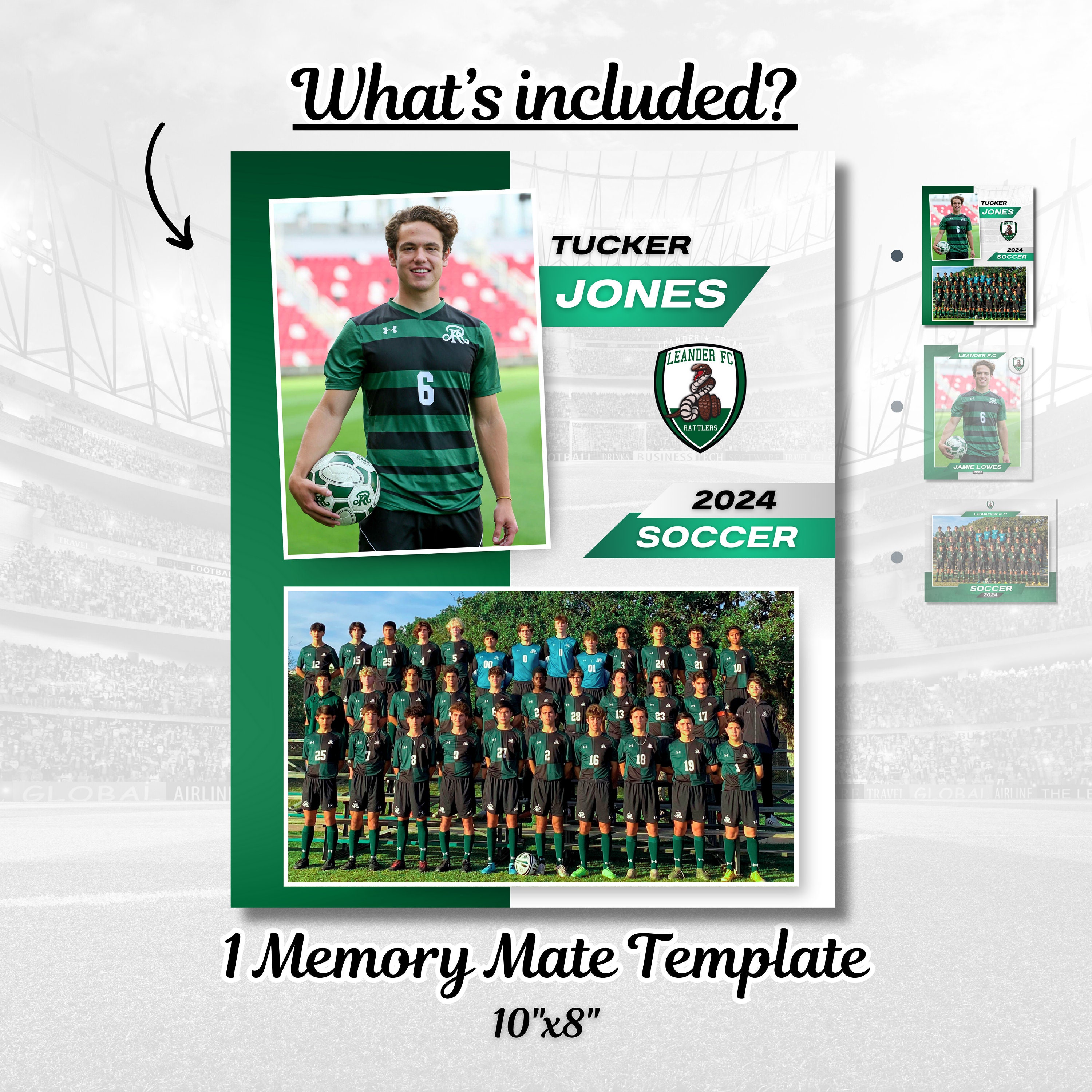 Custom Soccer Wall Art Canva Template Editable Soccer Senior Day Gift ...