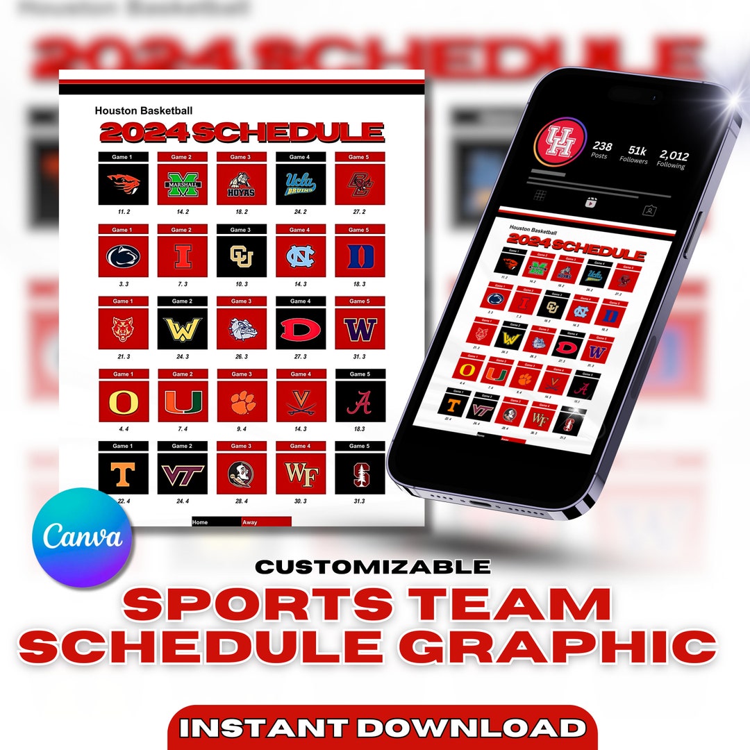 Team Schedule Social Media Canva Template Customizable Team Schedule ...
