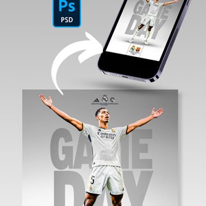 Game Day Social Media PSD Template Soccer Gameday Photoshop ...