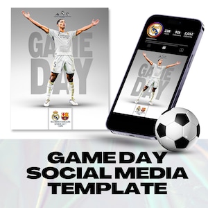 Game Day Social Media PSD Template Soccer Gameday Photoshop ...