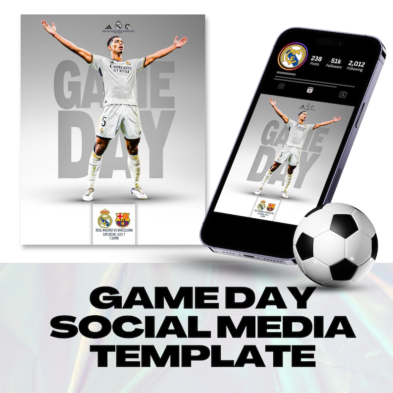 Game Day Social Media PSD Template Soccer Gameday Photoshop ...