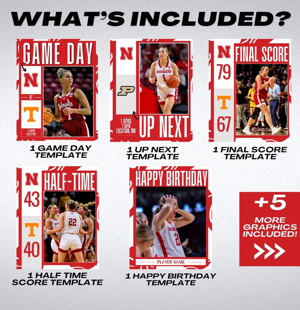 Basketball Sports Social Media Templates Canva Sports Basketball Team ...