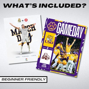 Game Day Canva Templates Sports Social Meida Graphic Customizable Match ...