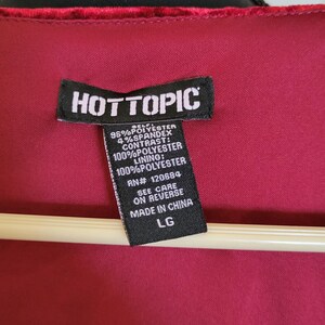 Hot Topic Red Velvet Bell Sleeve Dress Vintage Size L - Etsy