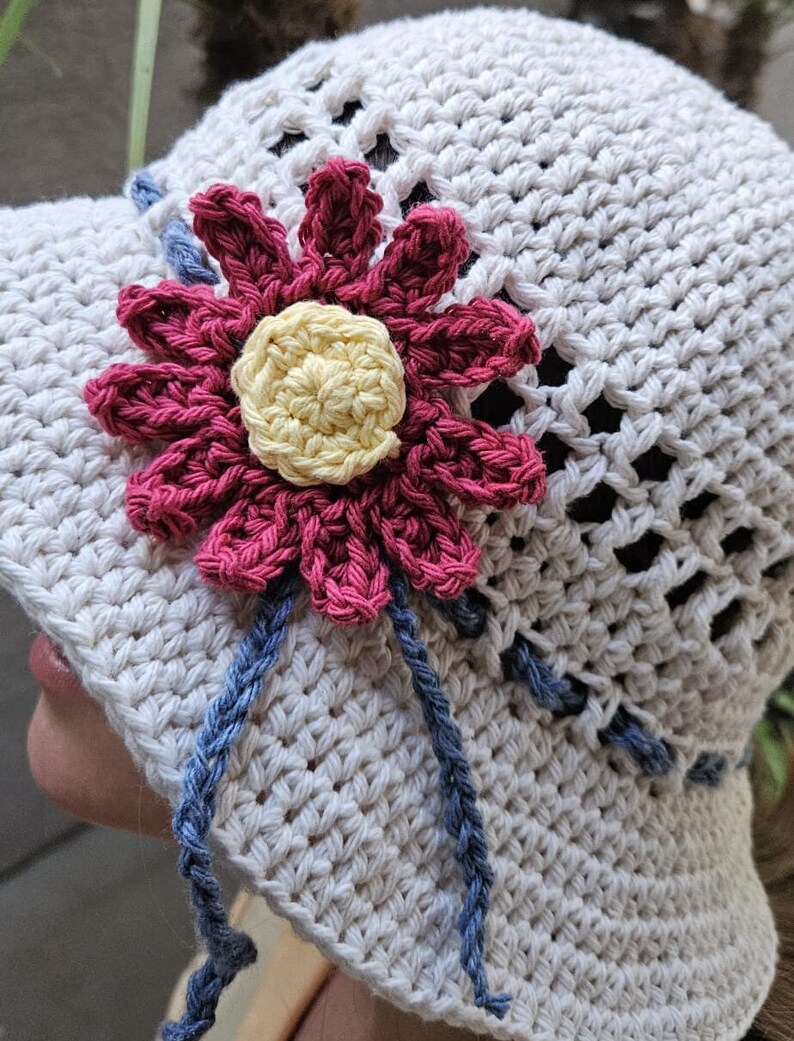 Easy Summer Flower Bucket Hat Pattern PDF - Etsy