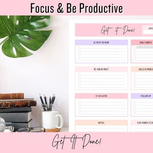Editable to Do Brain Dump Planner, ADHD Daily Weekly Goals Planner, to ...