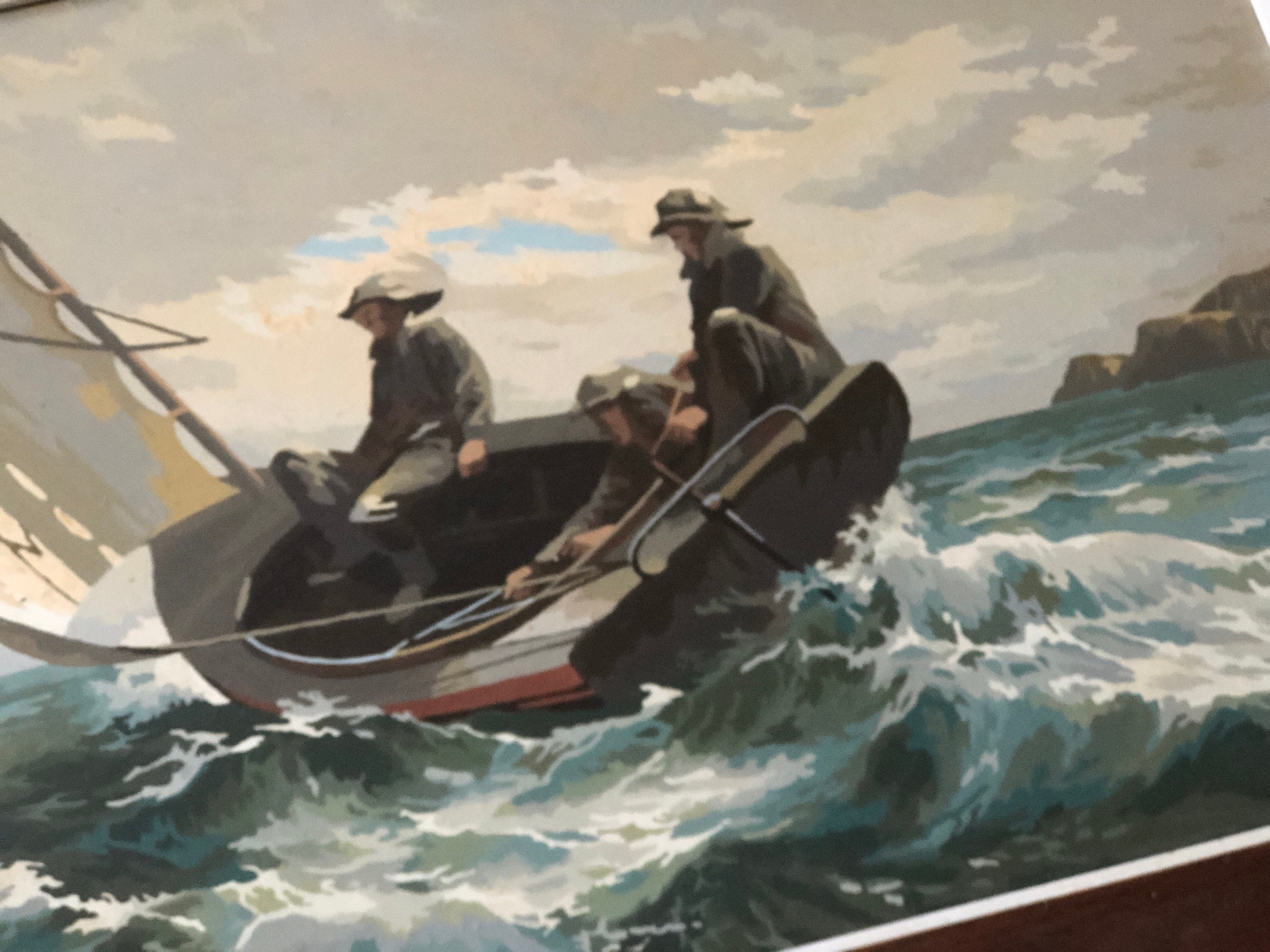 Vintage Winslow Homer Inspired Painting. Rare Paint by Number Oil ...