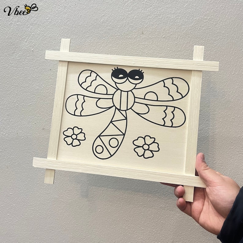 Set 10 Wooden Coloring Boards for Kids Customizable Wood Art - Etsy