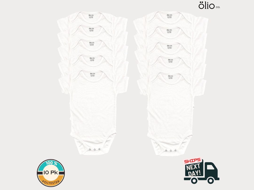 Baby Blanks 10 PACK 100% Polyester Bodysuit Blanks,sublimation Blanks ...