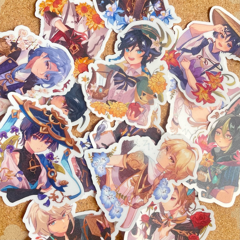 Genshin Impact Stickers - Etsy