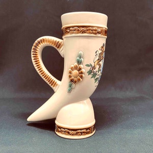 Vintage Horn and Flowers Beer Stein Bavaria With Bavarian Crest BRK ...