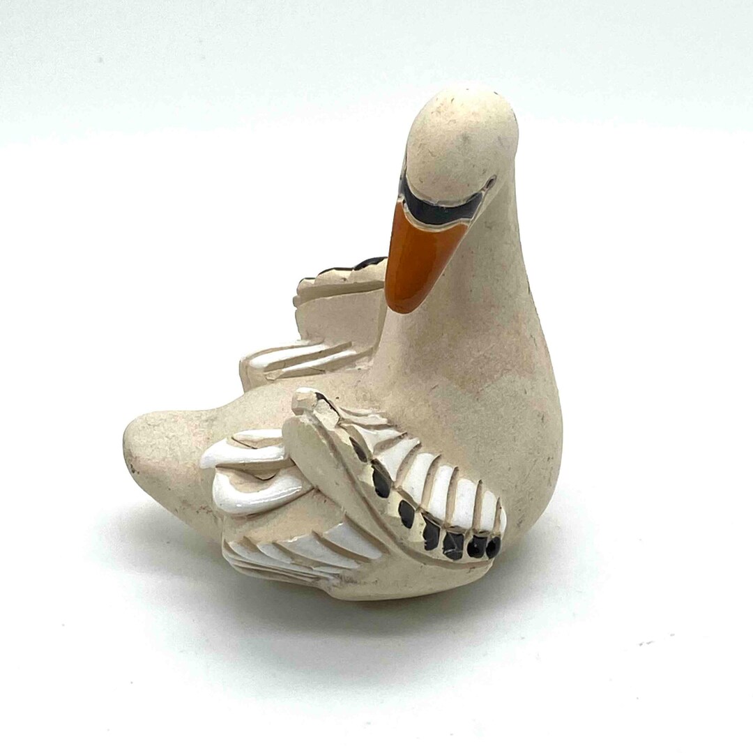 Vintage Artesania Rinconada Swan Art Pottery Folk Art Figurine Uruguay ...