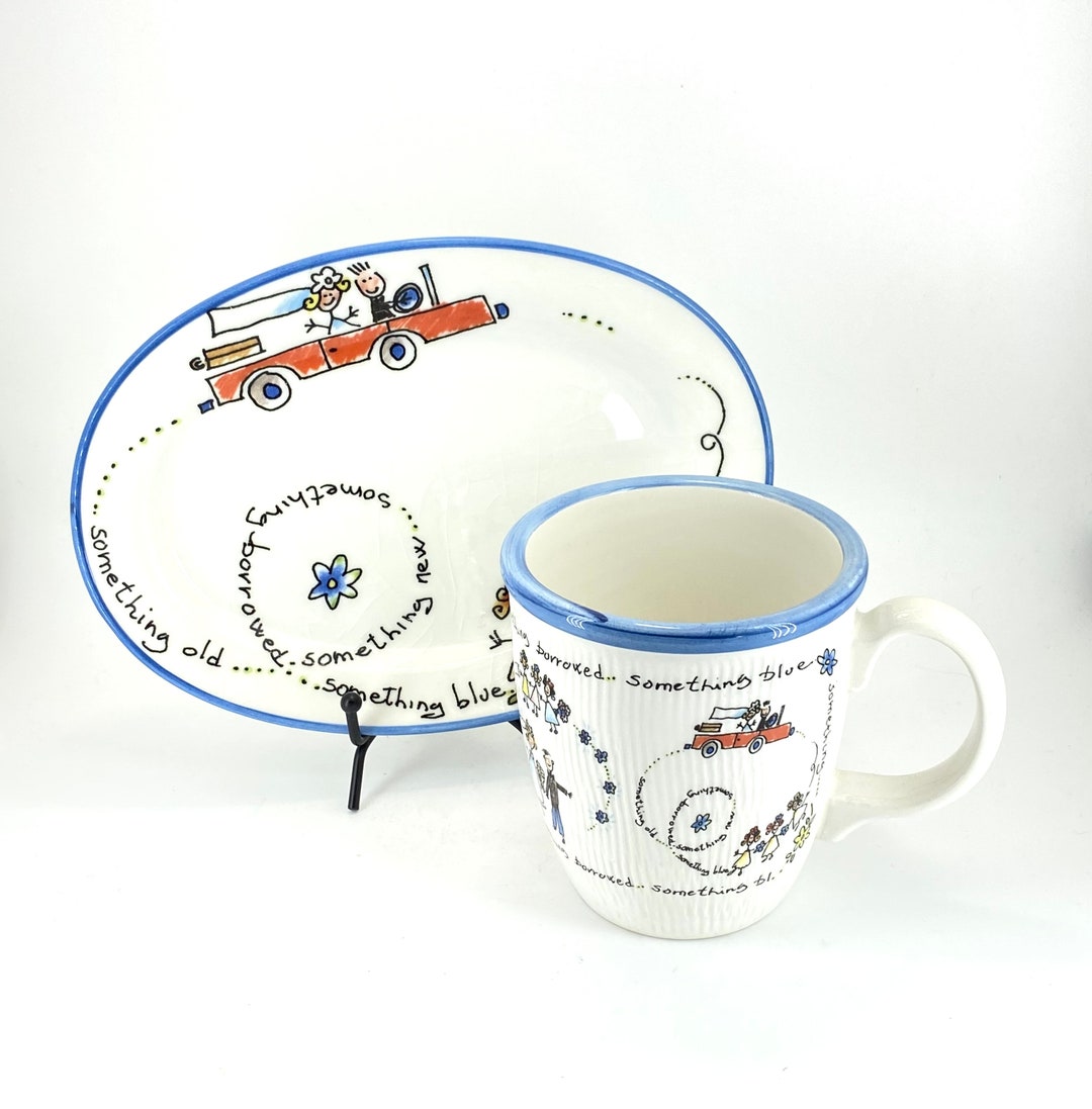 Brunelli of Italy Wedding Plate and Cup Wedding Morning Breakfast Snack ...