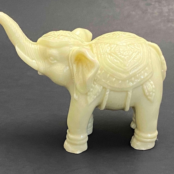 Ivory Elephant Figurine - Etsy