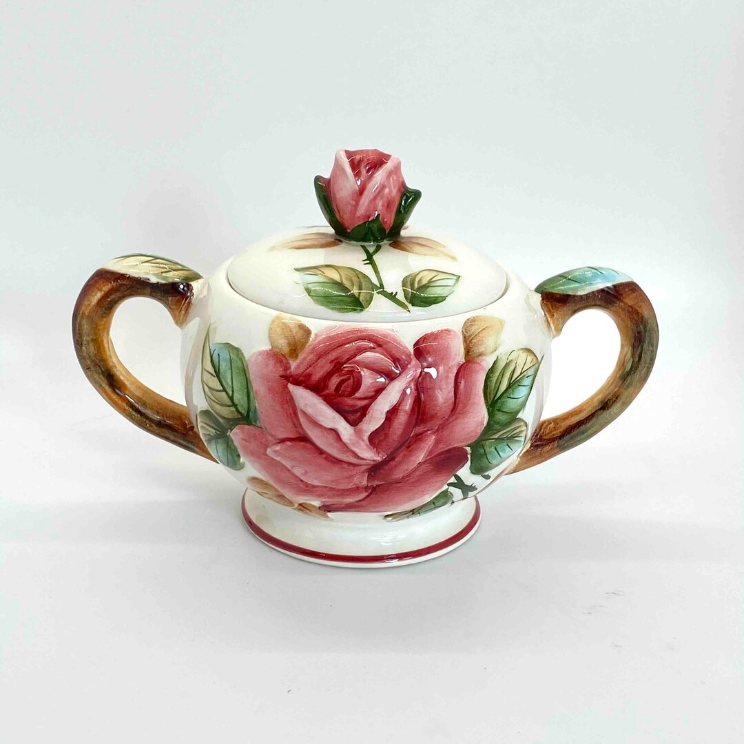 Rose Lovers! Lefton Americana Rose #953 Sugar With Lid - Etsy