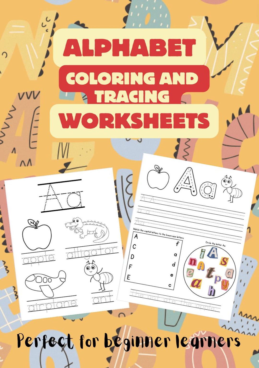 Alphabet Booklet, Alphabet Worksheets, A-Z Tracing and Coloring ...