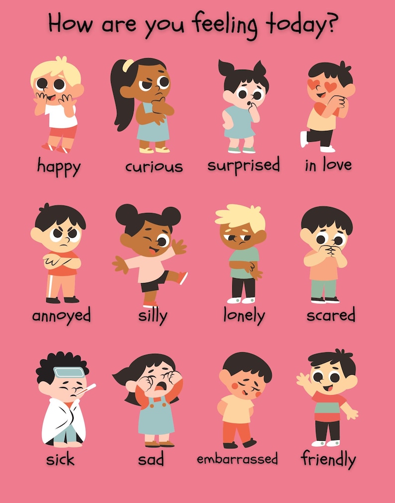 How Are You Feeling Today? Poster, Feelings Poster, Playroom Poster ...