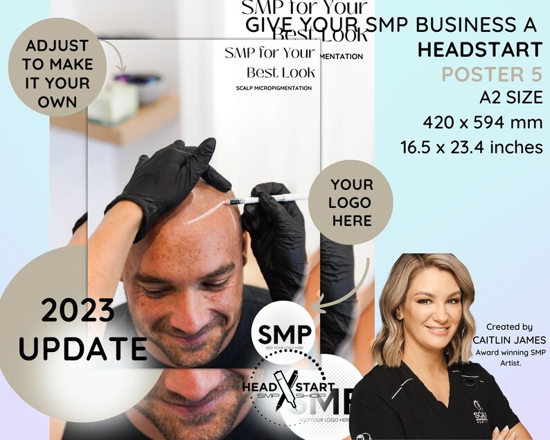 Scalp Micropigmentation (SMP) Poster: Advertising Template (digital ...