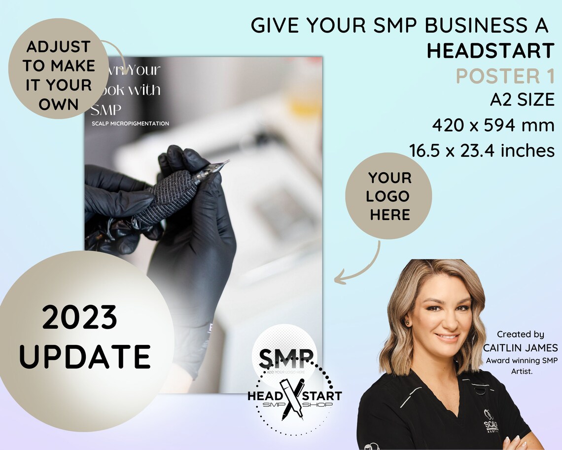 Scalp Micropigmentation SMP Poster Promote Your Business - Etsy